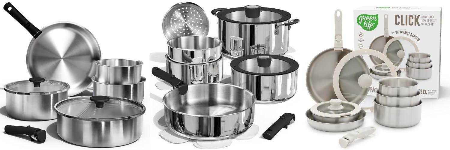 Top 5 Stainless Steel Cookware Removable Handles